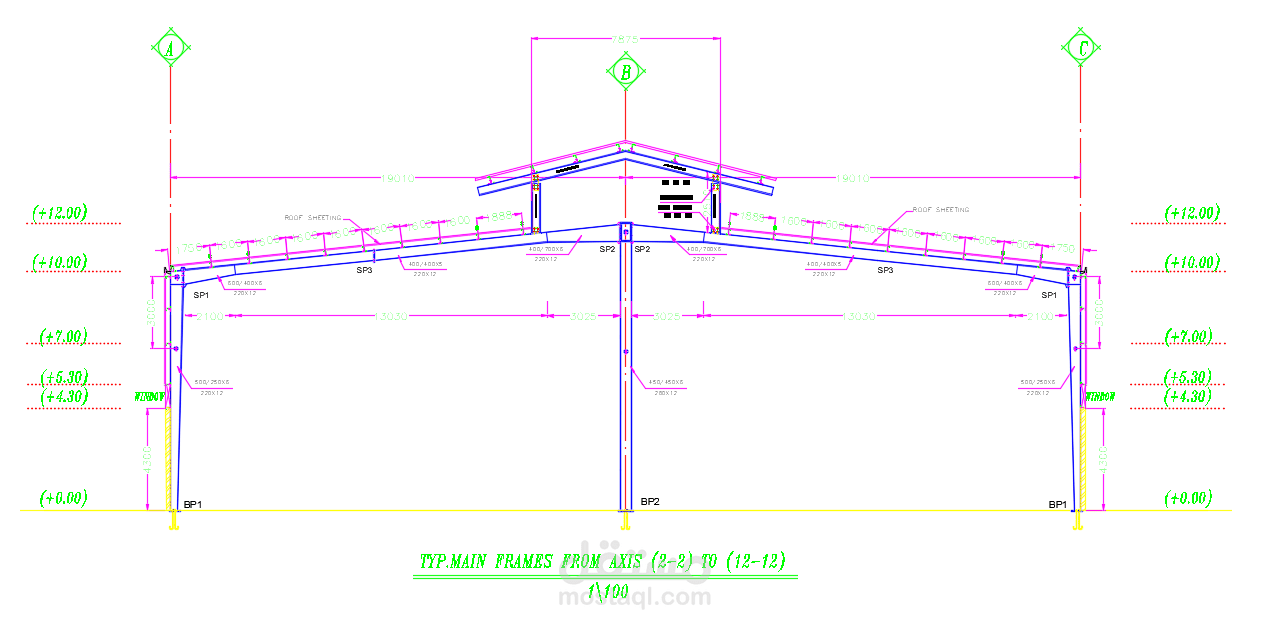 DESIGN OF STEEL SPACE FRAME | مستقل