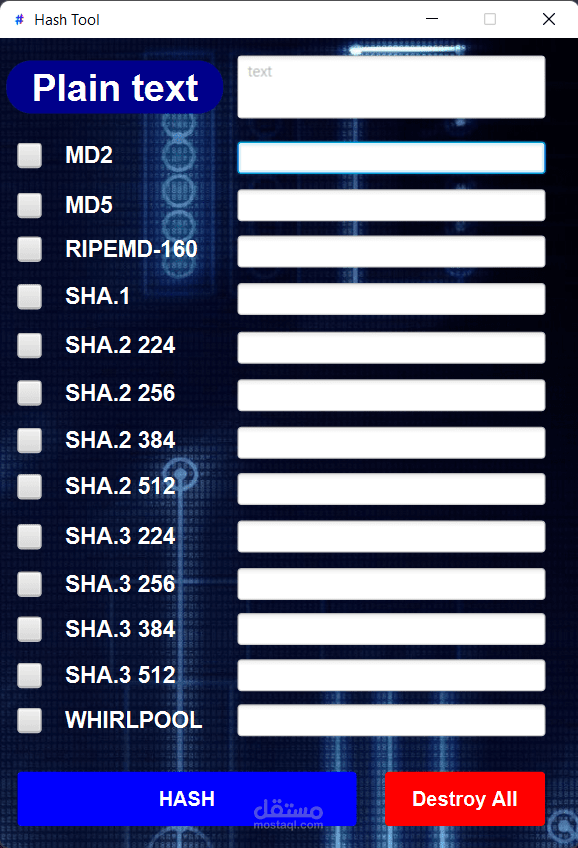 Hash algorithm creator tool | مستقل