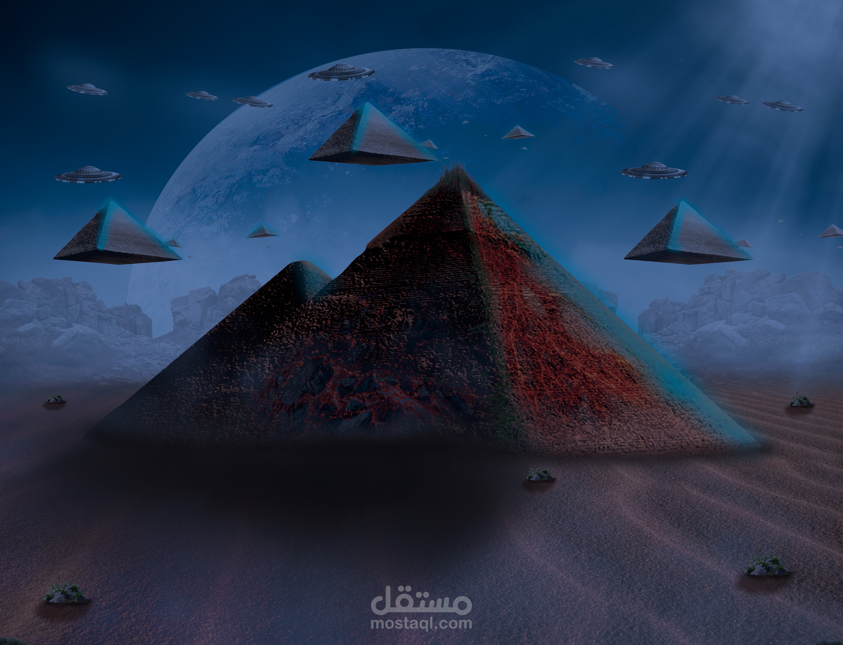 pyramids in space | مستقل