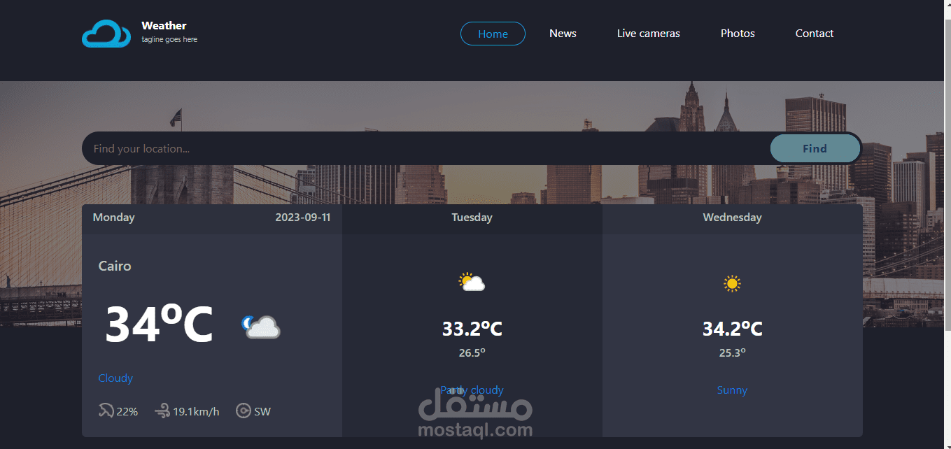 Weather Web App | مستقل