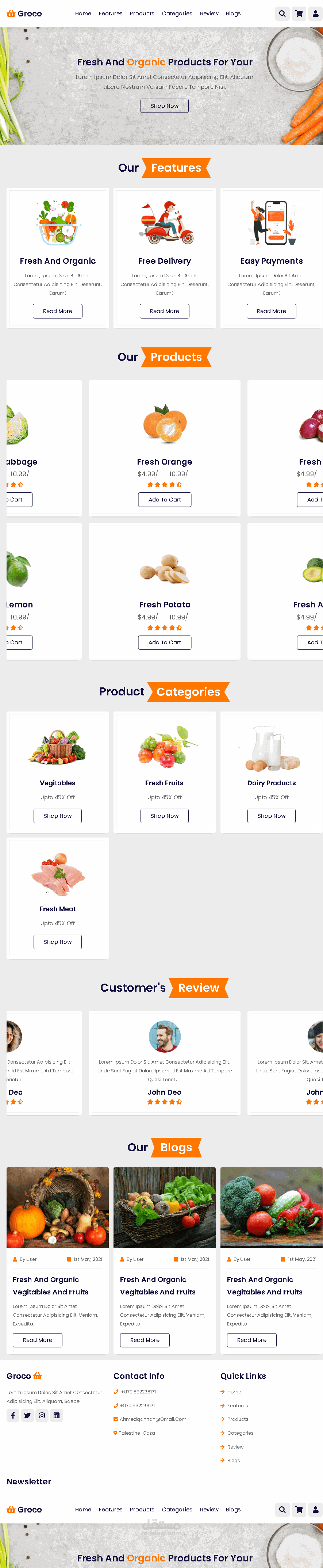 Groco - Website | مستقل