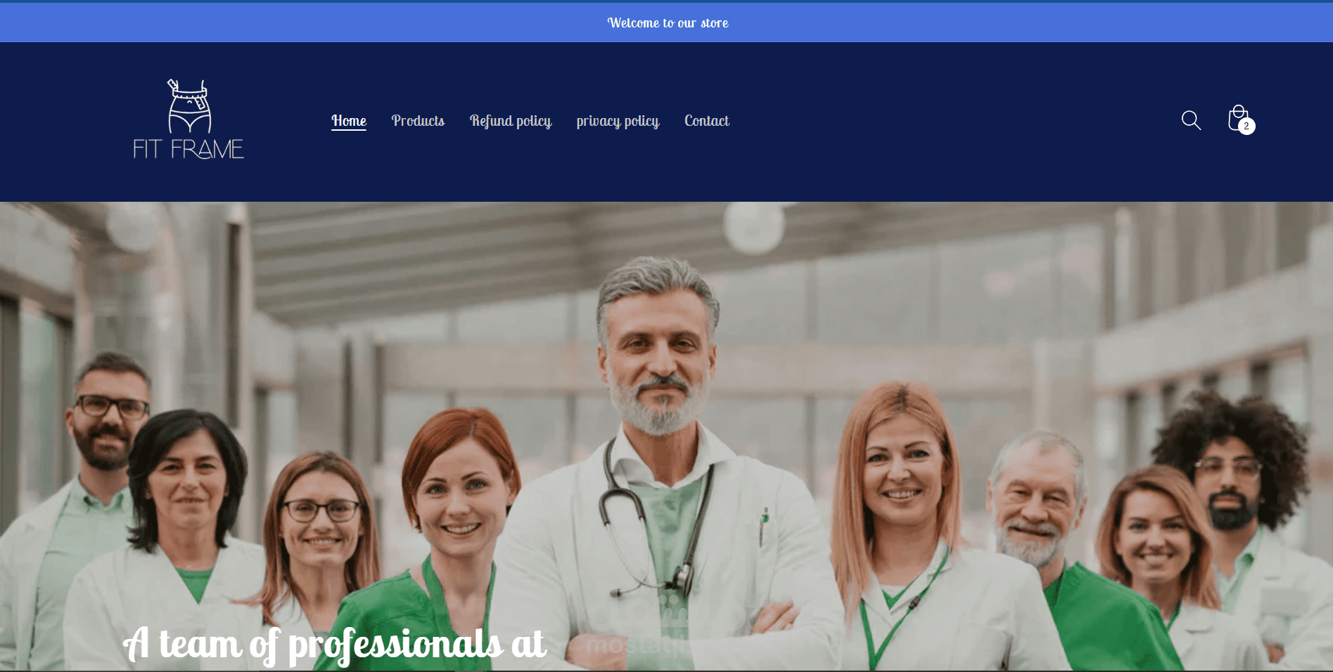 موقع إلكتروني لشركة Fit Frame | مستقل
