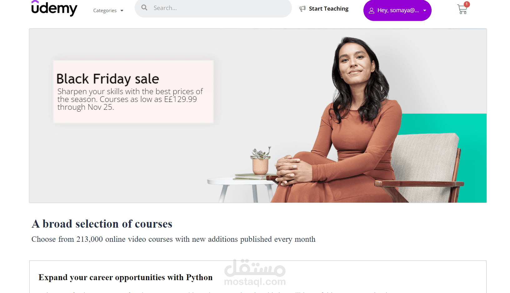 udemy website | مستقل