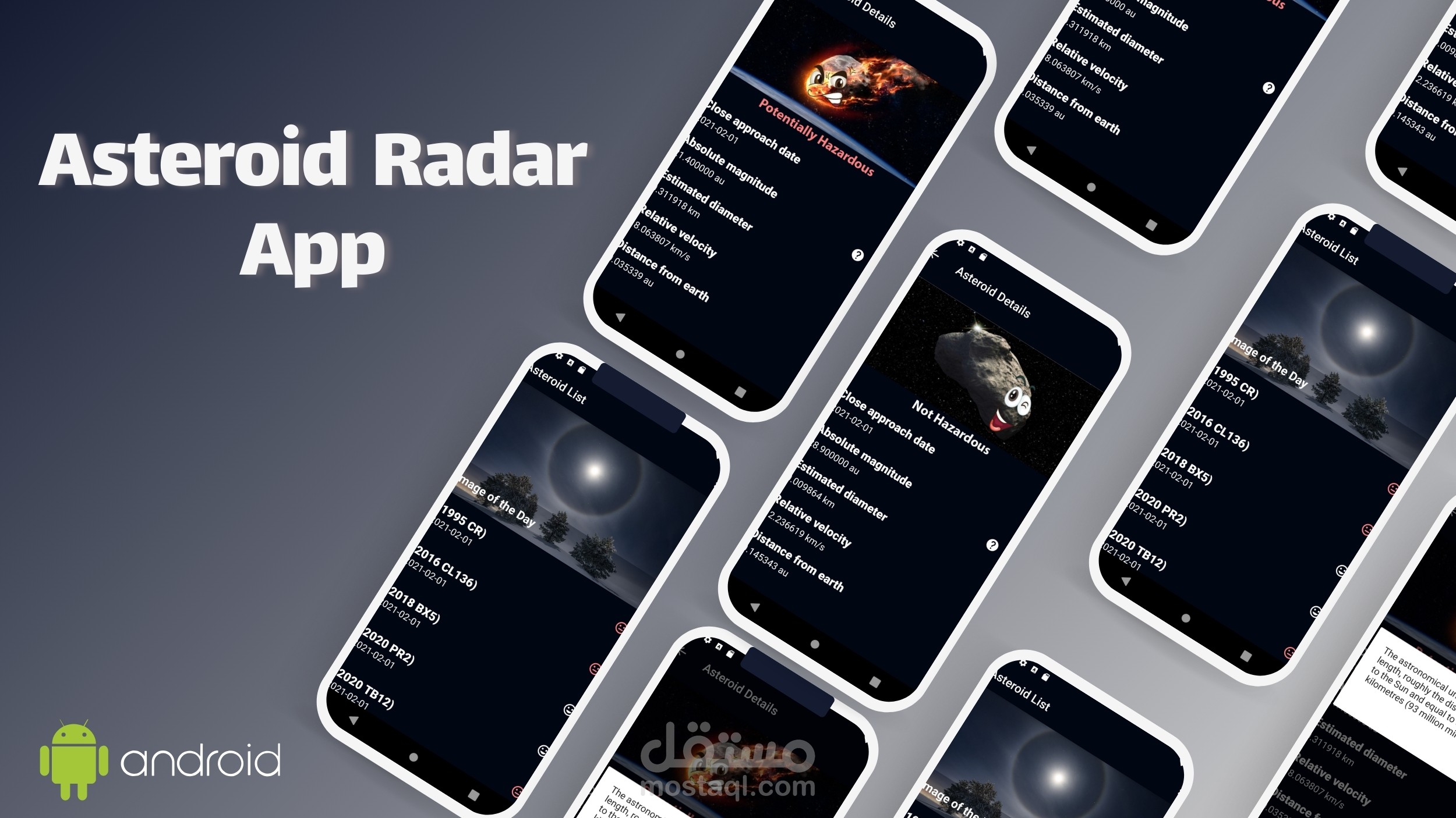 Asteroid Radar- App | مستقل