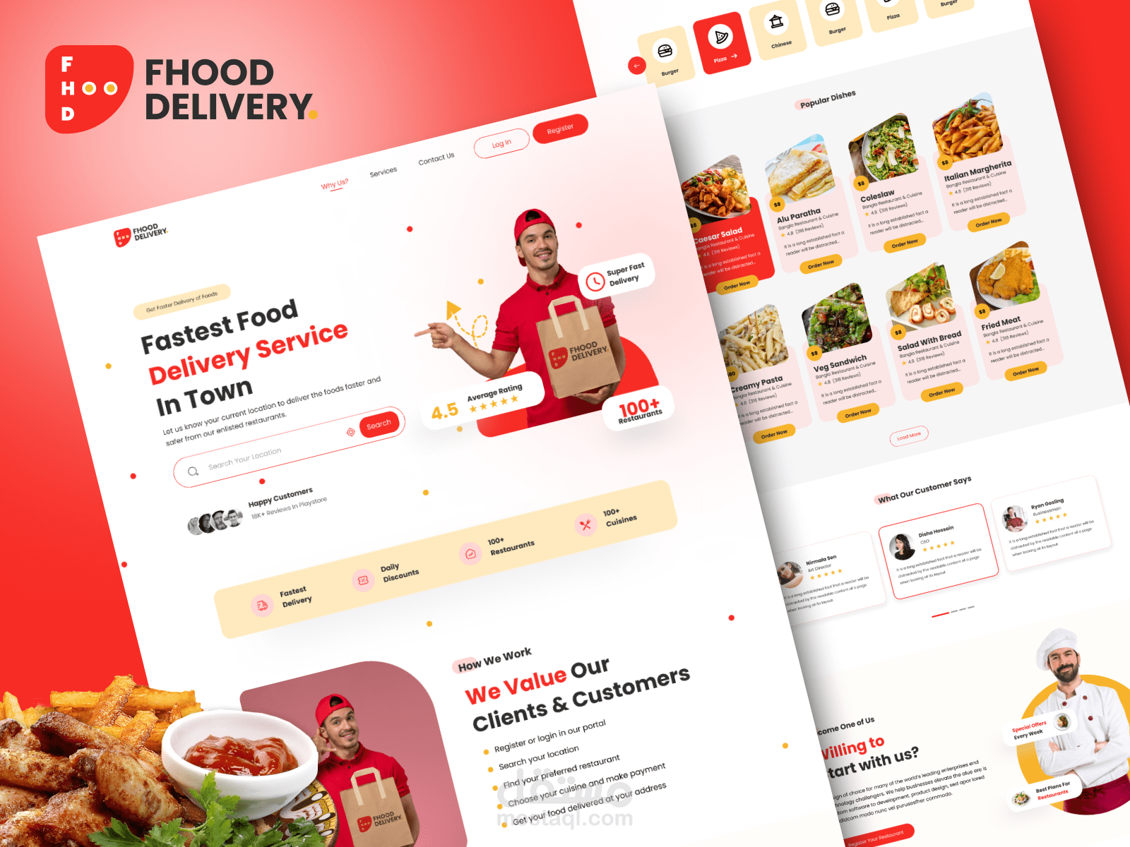 Food-Delivery-Landing-Page | مستقل