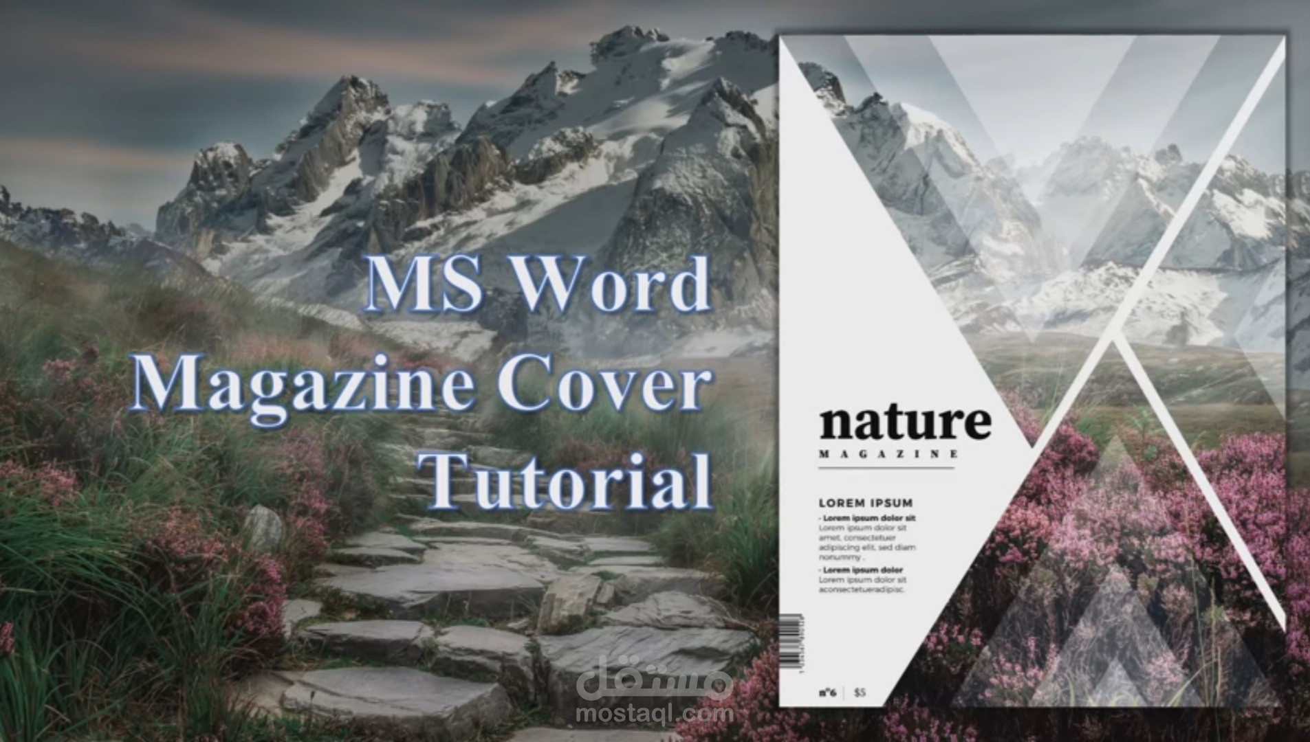 Create Cover Page In Microsoft Word Natural Magazine Cover Designing ...