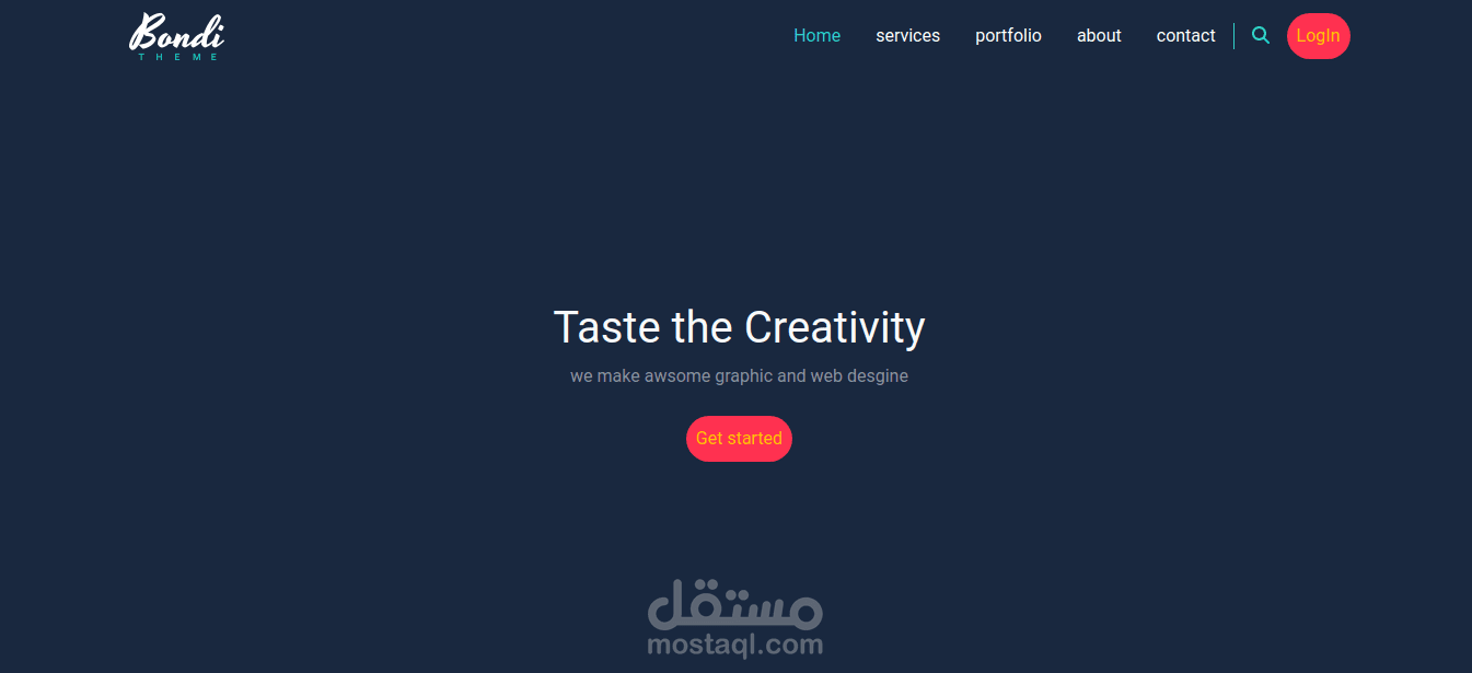 تصميم موقع ب Html Css Bootsrap مستقل 