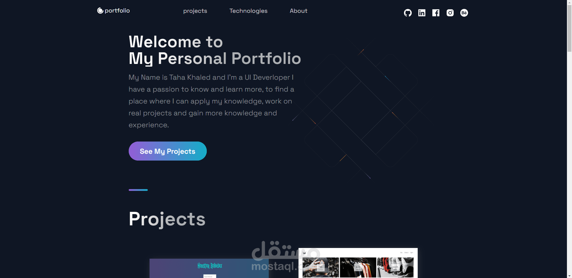 portfolio site | مستقل