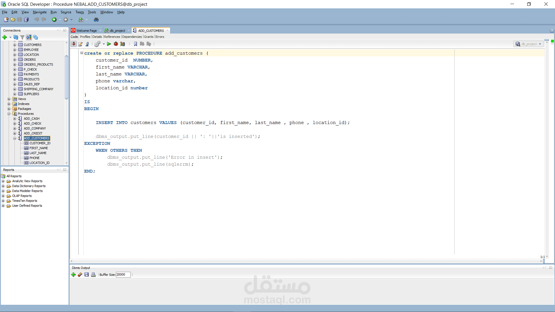 DataBase SQL Developer 