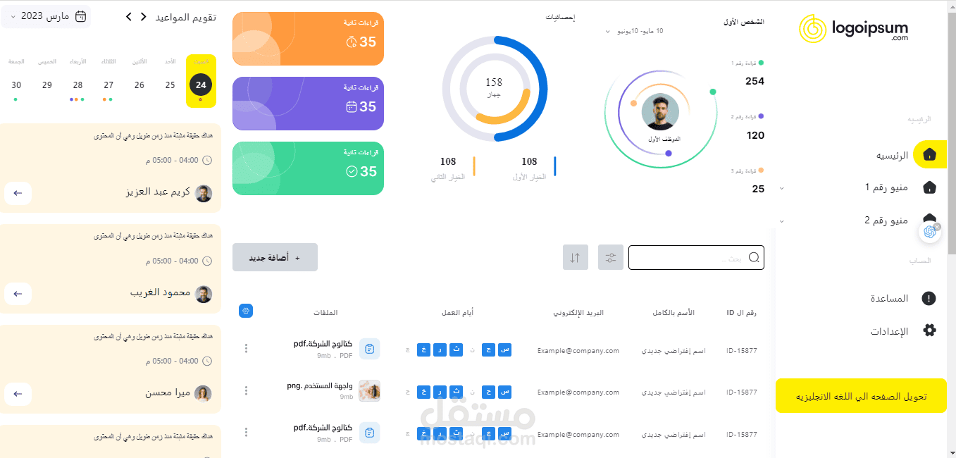 Dash Board مستقل 1469