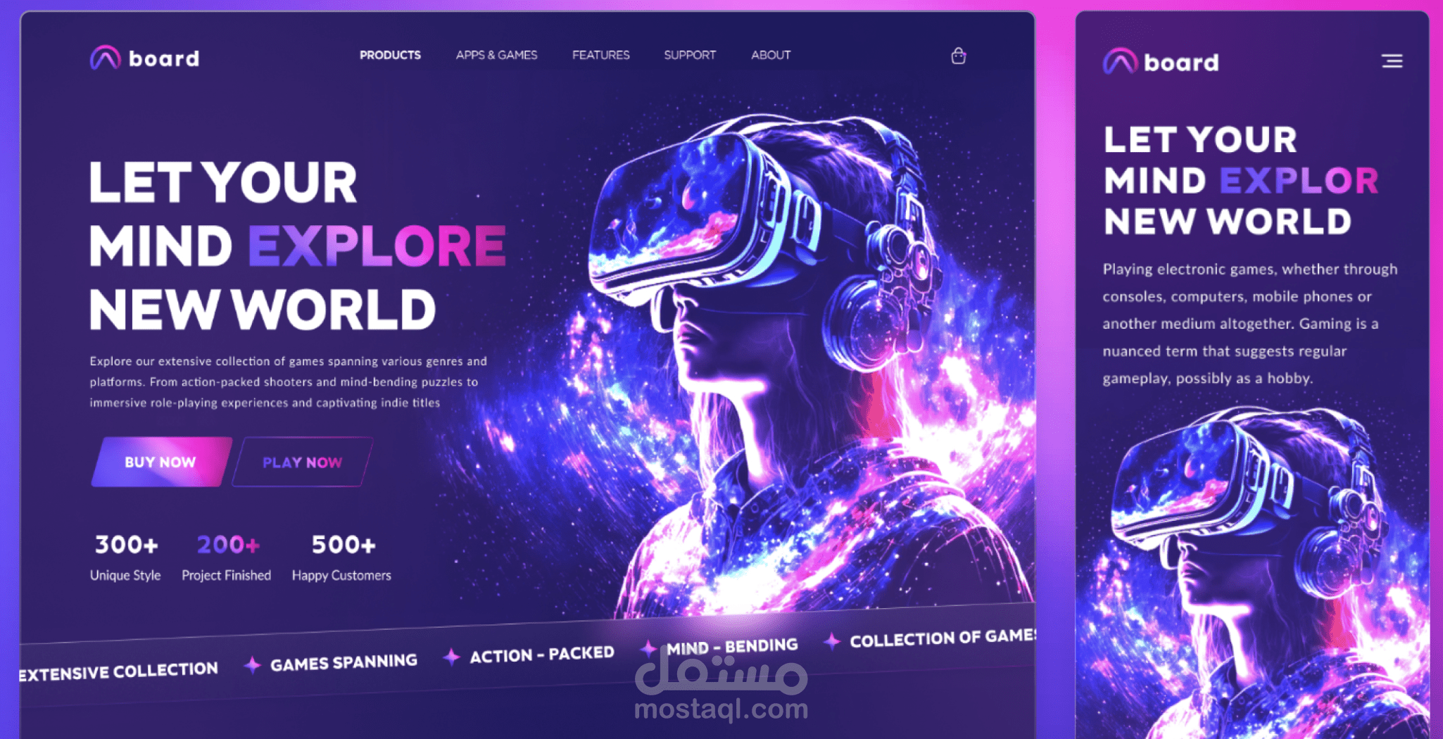 Frontend Landing Page Gaming Website Using Reactjs مستقل 9279