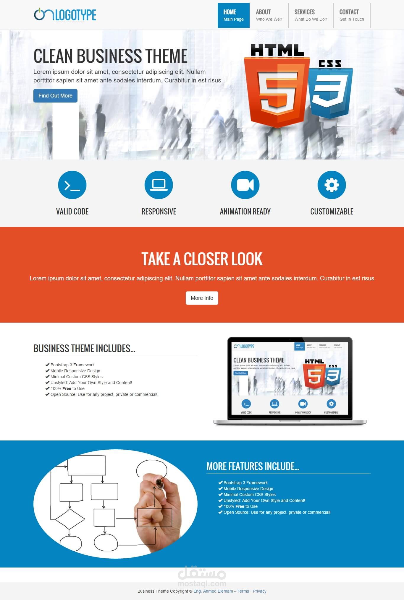 Business Theme Web Design | مستقل