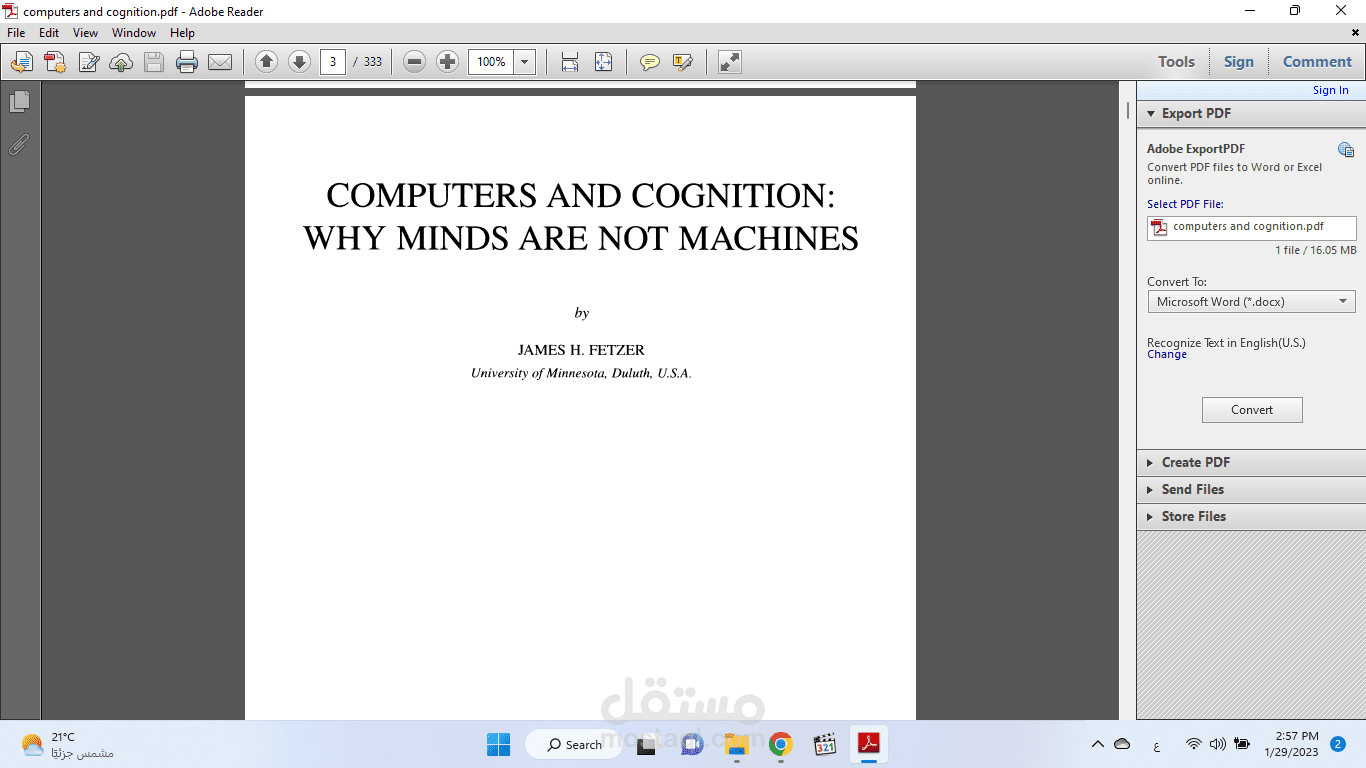 Computers And Cognition مستقل