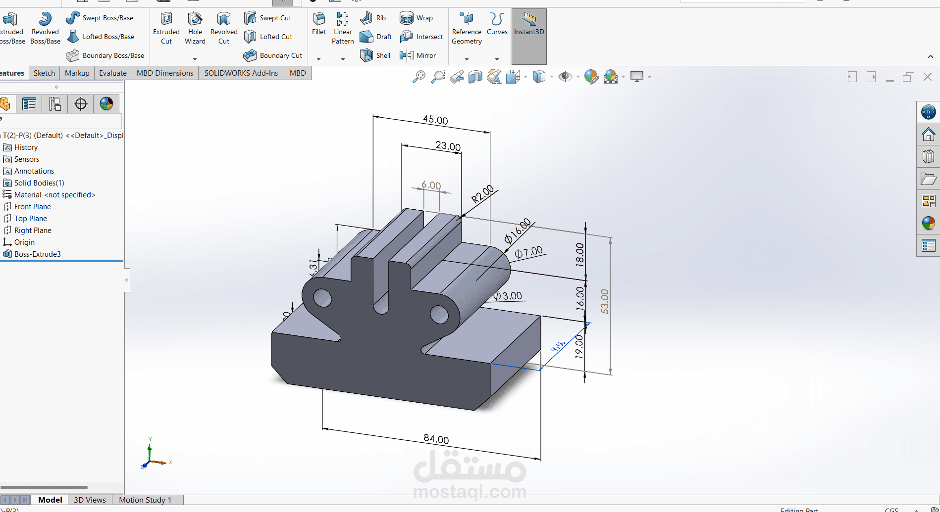solid works 3d design | مستقل