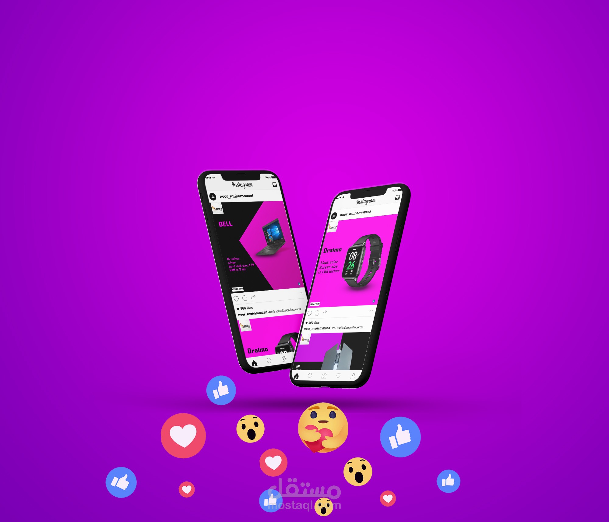 تصميمات سوشيال ميديا مستقل