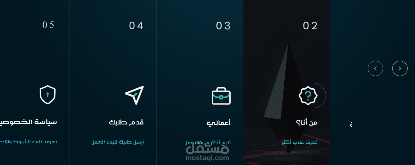 تصميم و برمجة موقع لعرض الاعمال عليه مستقل