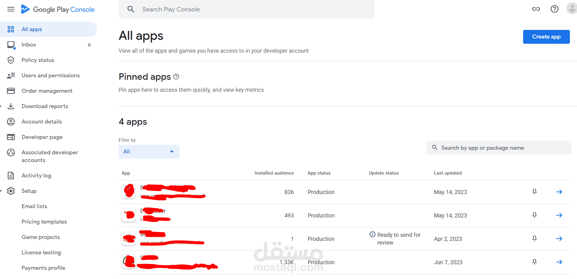 Google Play Console | مستقل