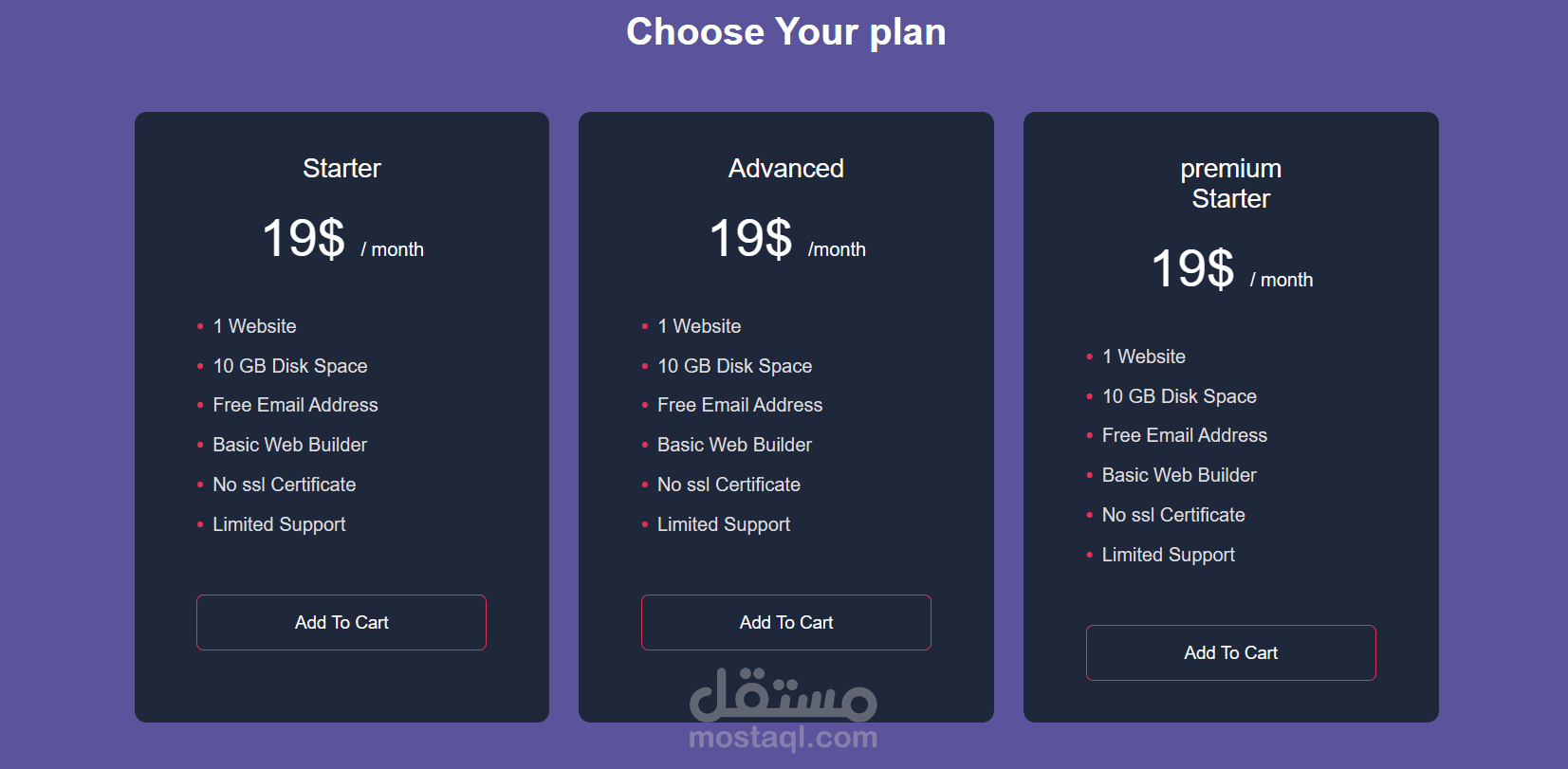 How to make pricing Table Using Html& Css | مستقل How to make pricing Table Using Html& Css | مستقل