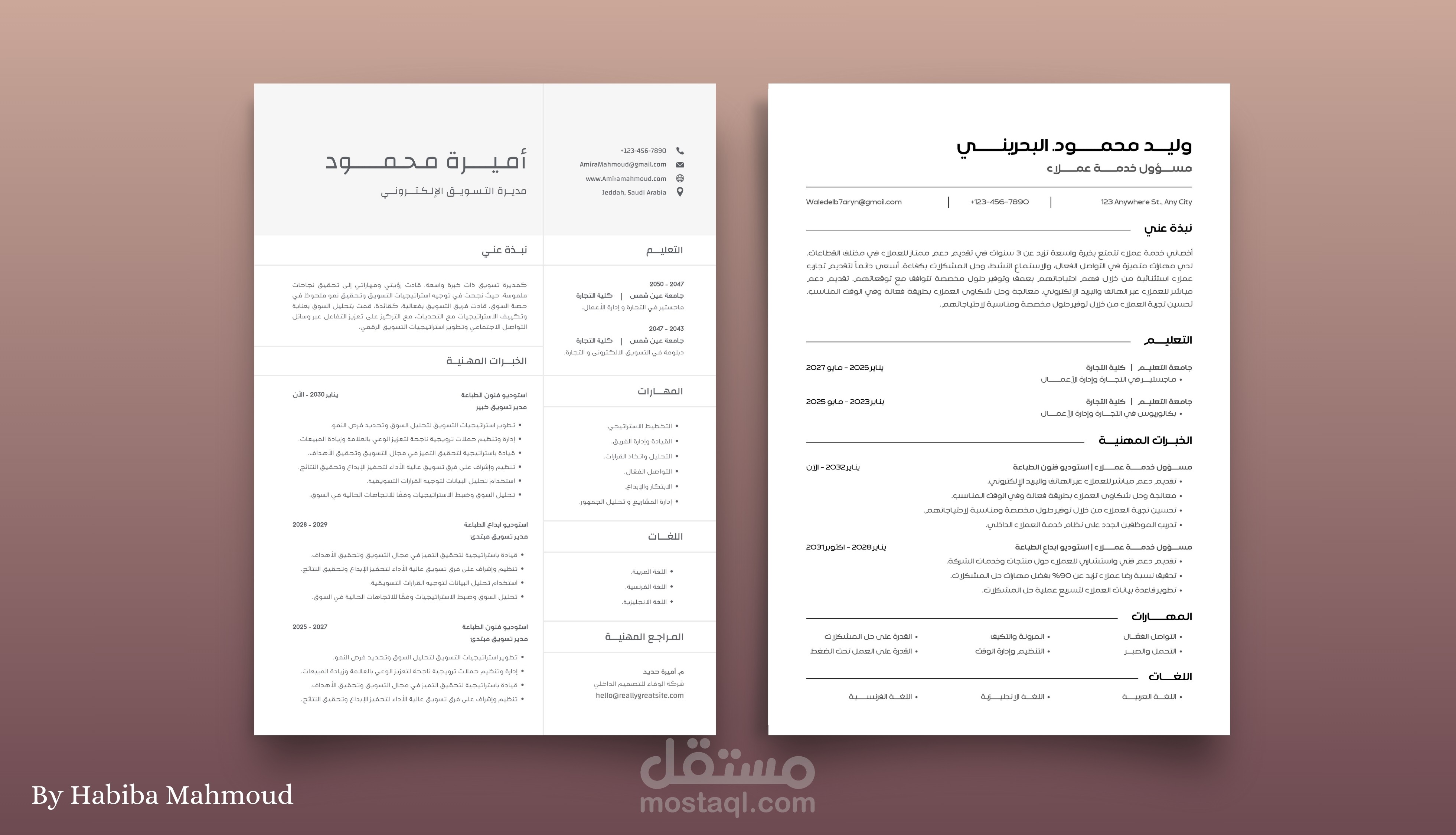 Arabic CV & Resume | مستقل