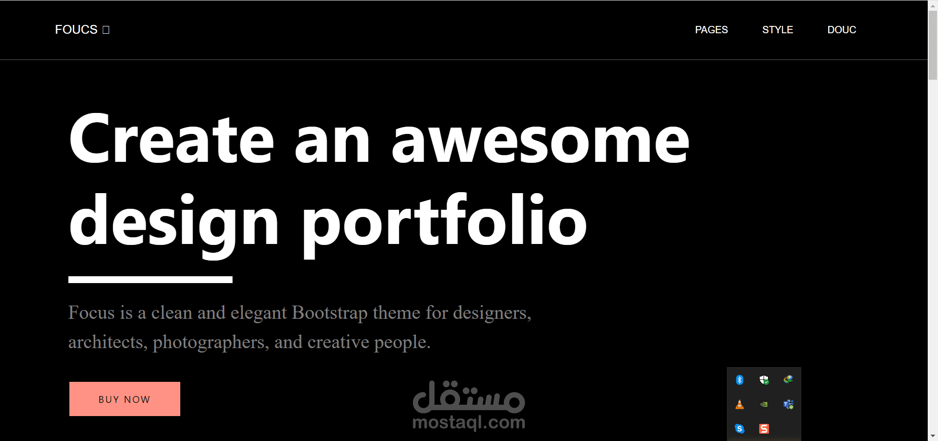 انشاء صفحة ويب متجاوبة باستخدام Html5css3bootstrap مستقل