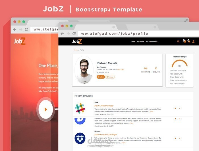 Jobz | Bootstrap 4 template | مستقل