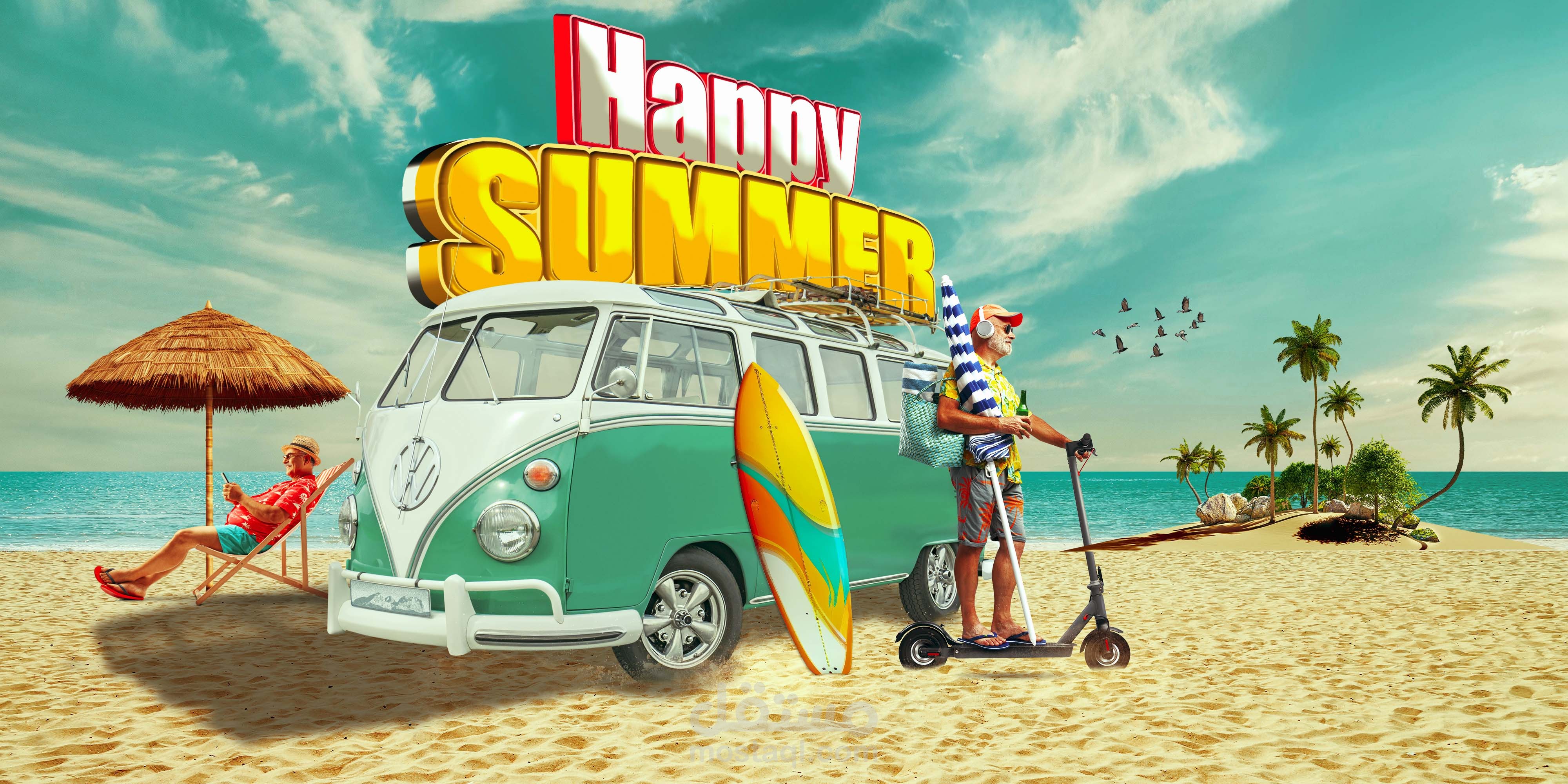 Photo Manipulation Happy Summer | مستقل