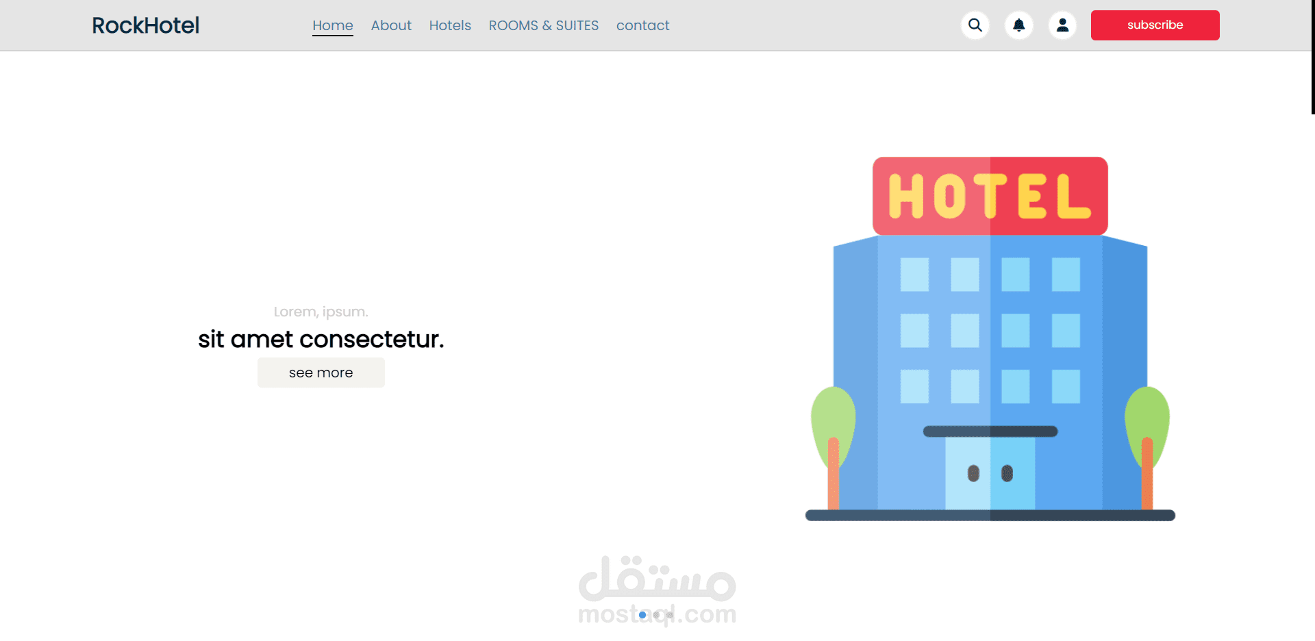 website Hotel && responsive | مستقل