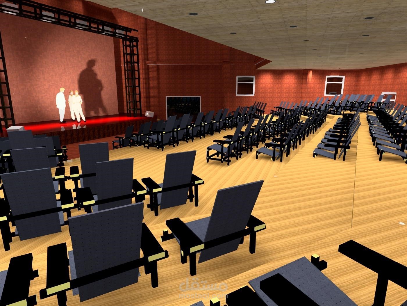 دراسة أنارة مسرحية باستخدام Dialux evo | مستقل