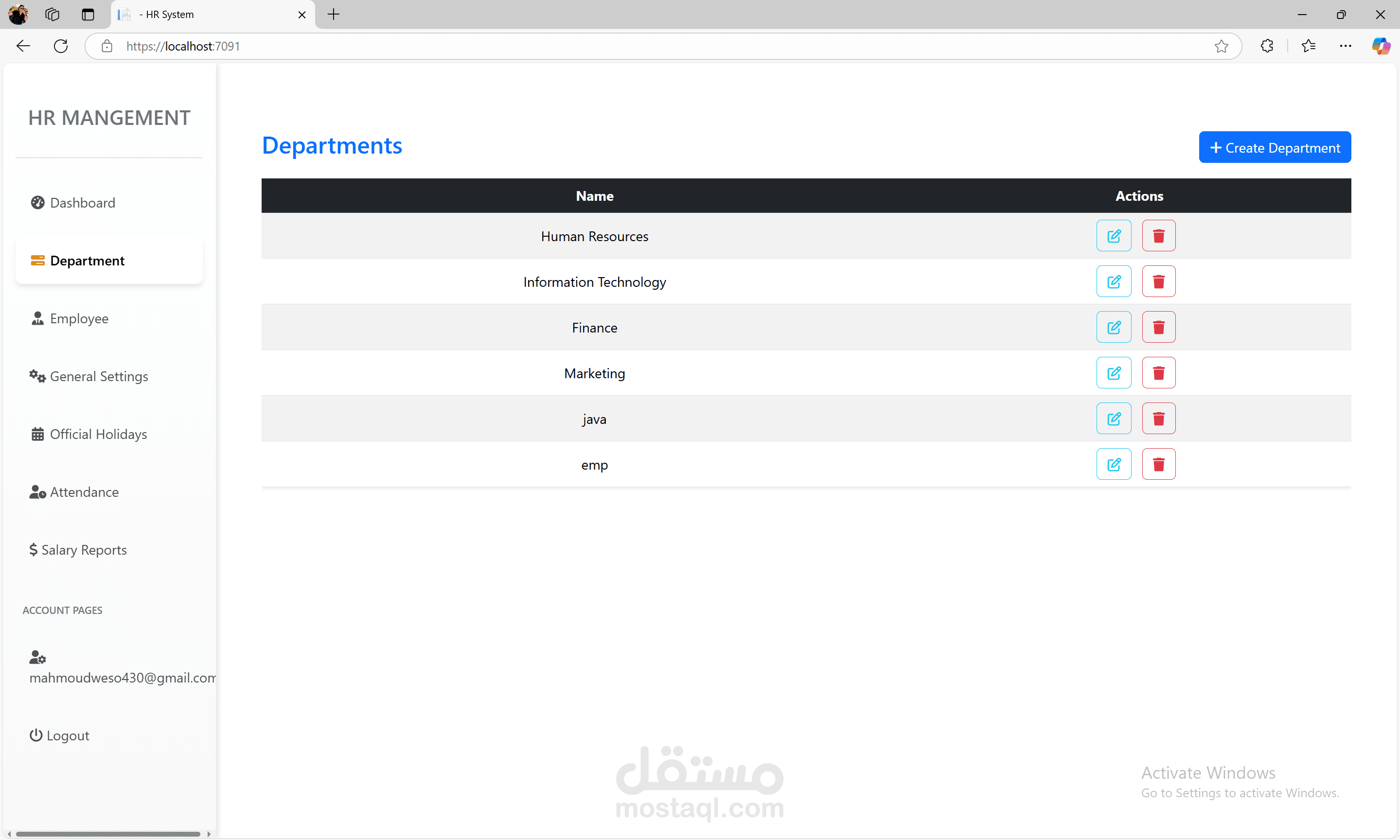 HR Management System | مستقل
