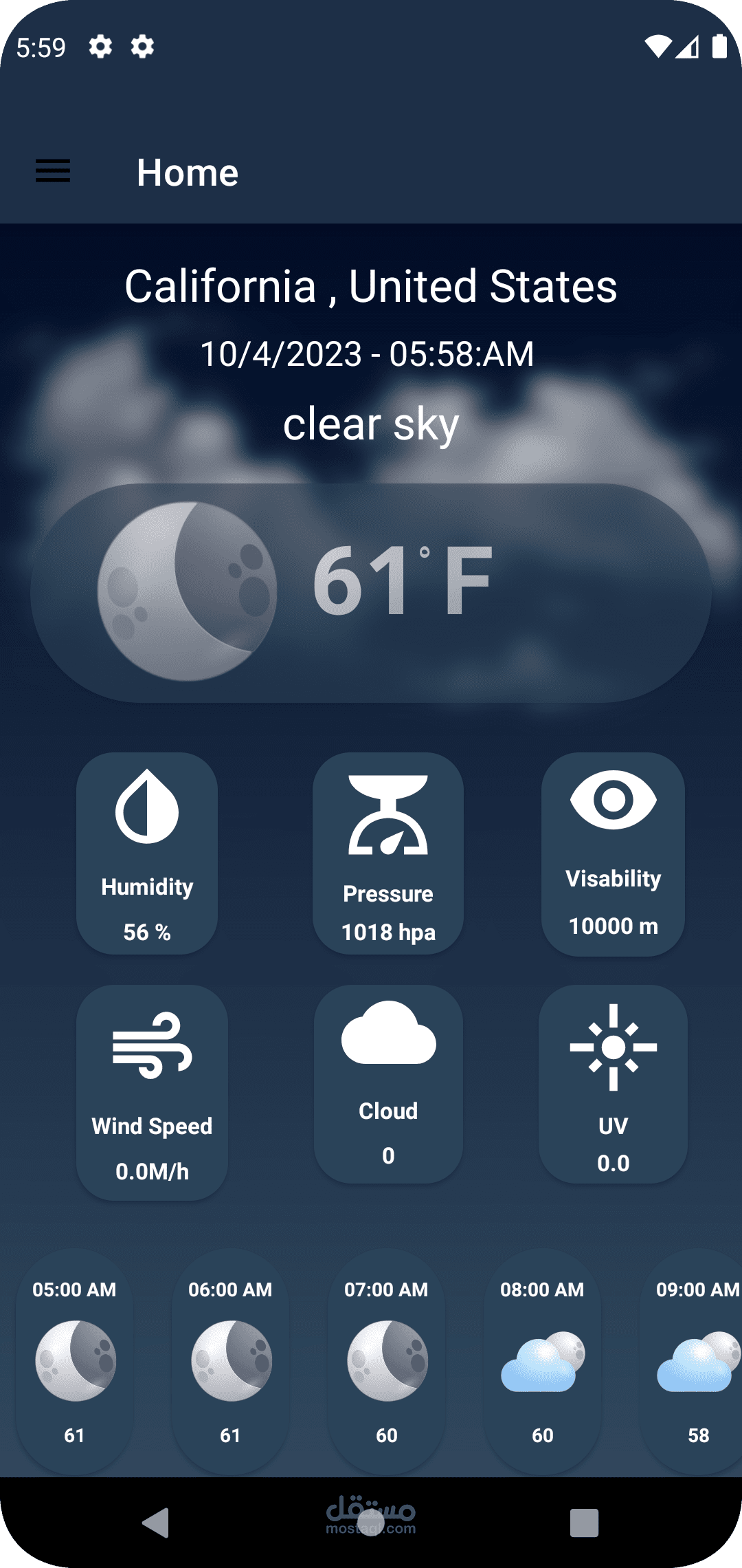 weather forcast application | مستقل