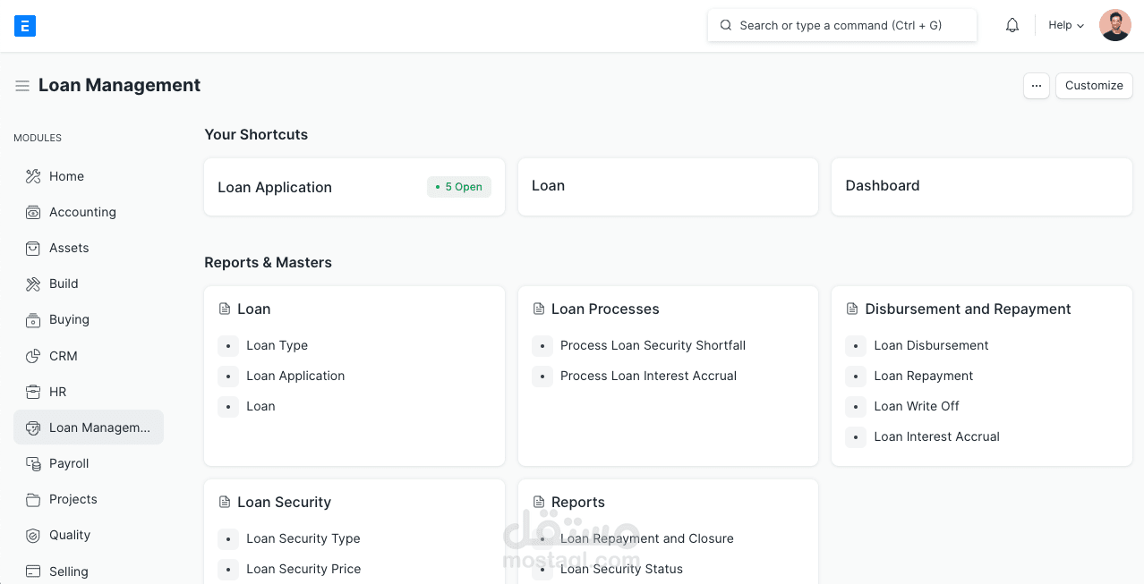 Customize ERPNext | مستقل