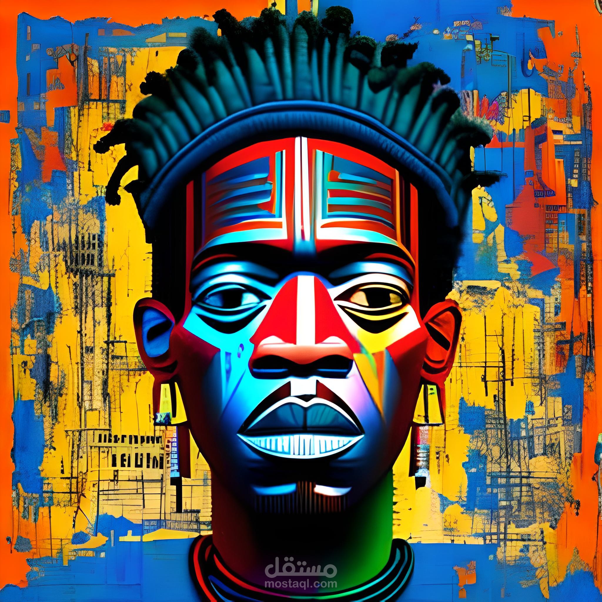 رسم لوجه رجل أسود | مستقل