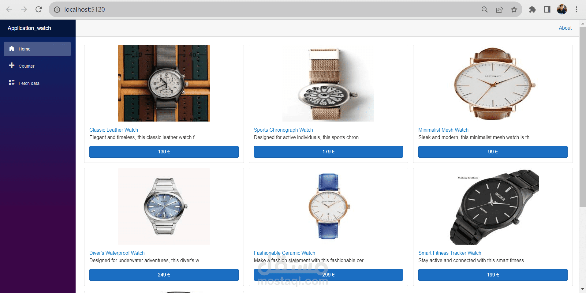Online Watch Sales Web site | مستقل
