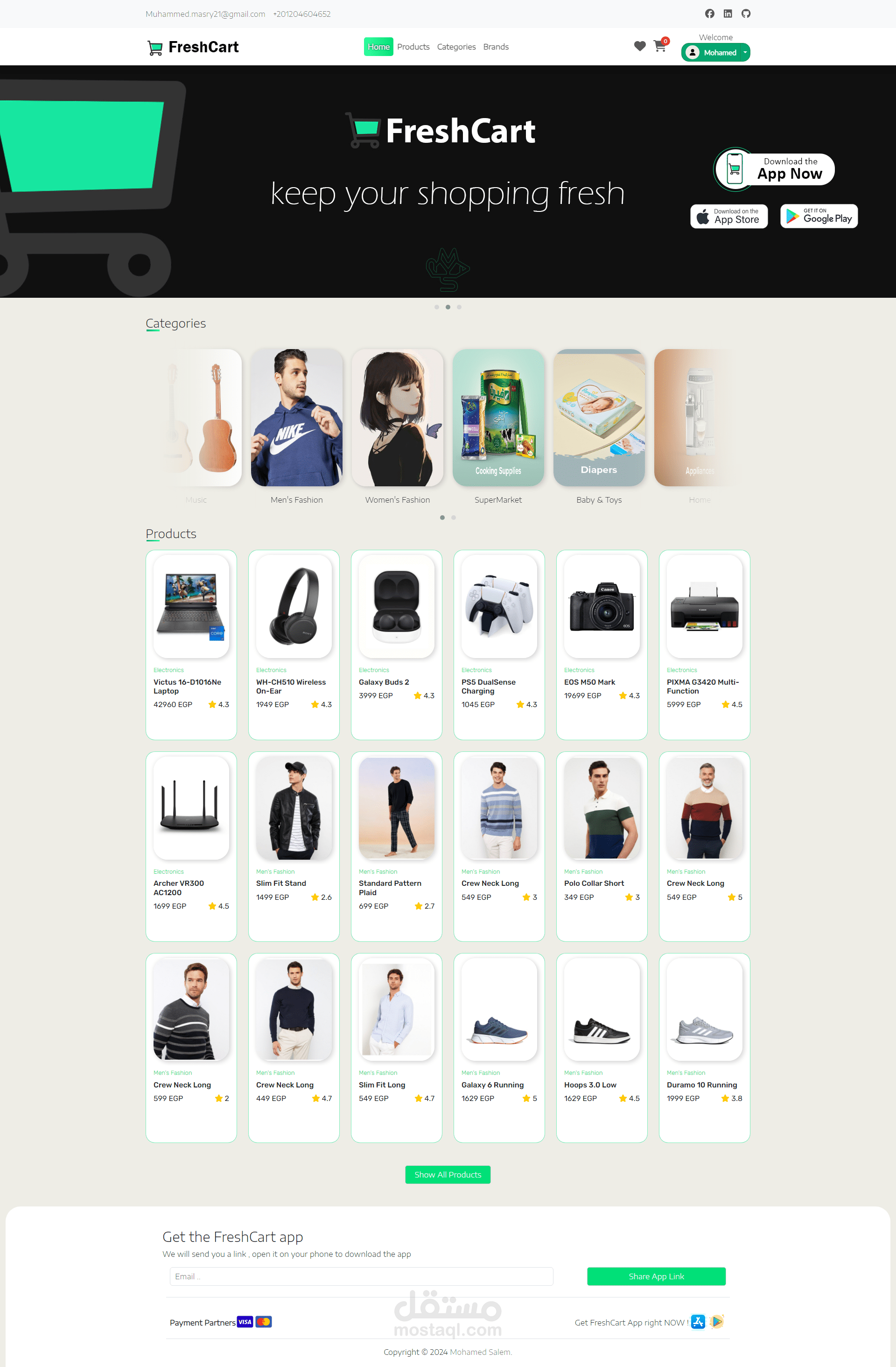 Freshcart E-commerce website | مستقل