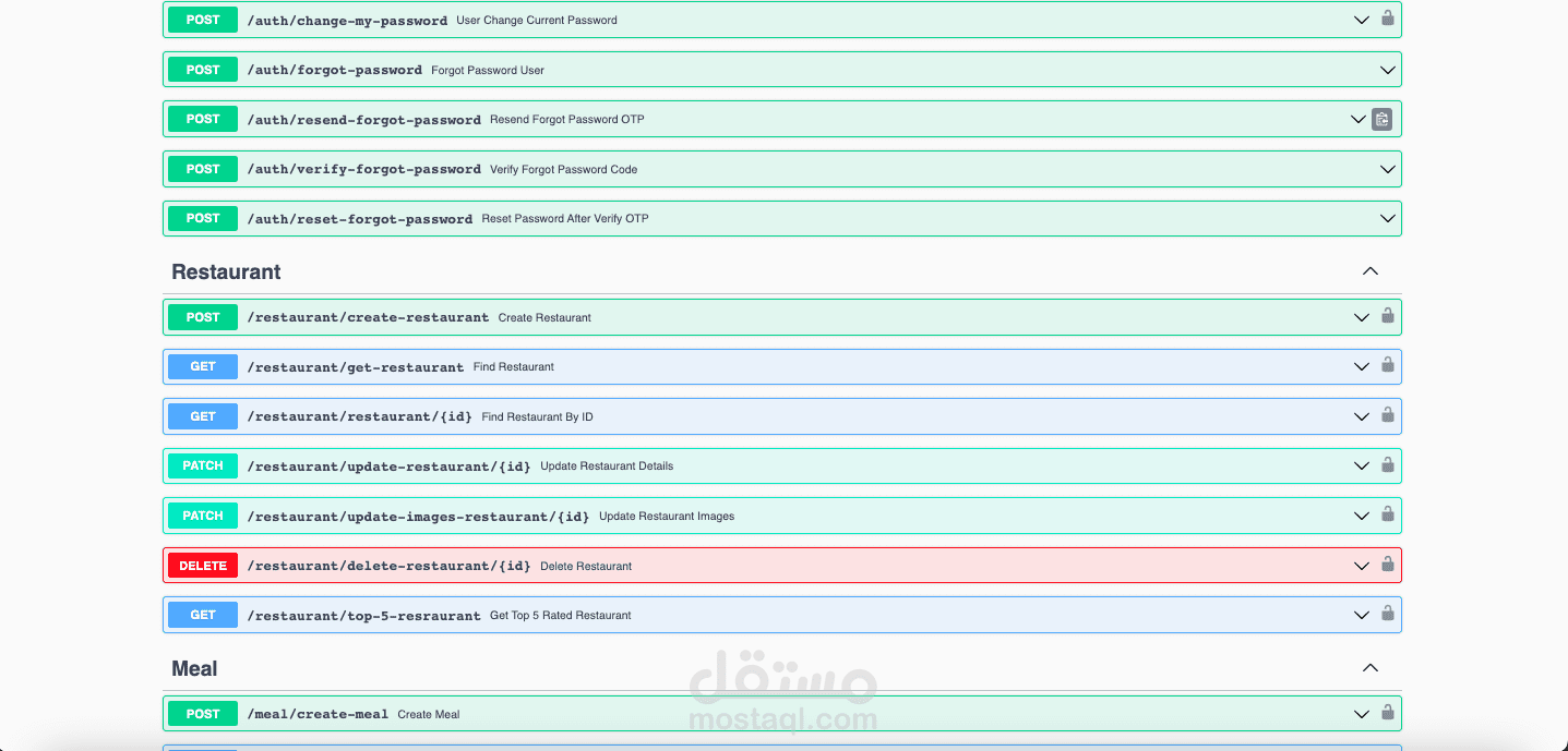Complete Restaurant API | مستقل