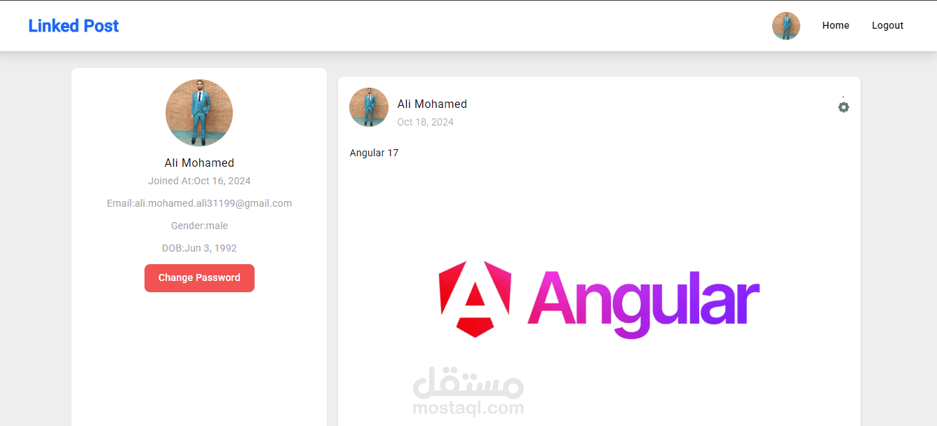 LinkedIn Post Generator in Angular | مستقل