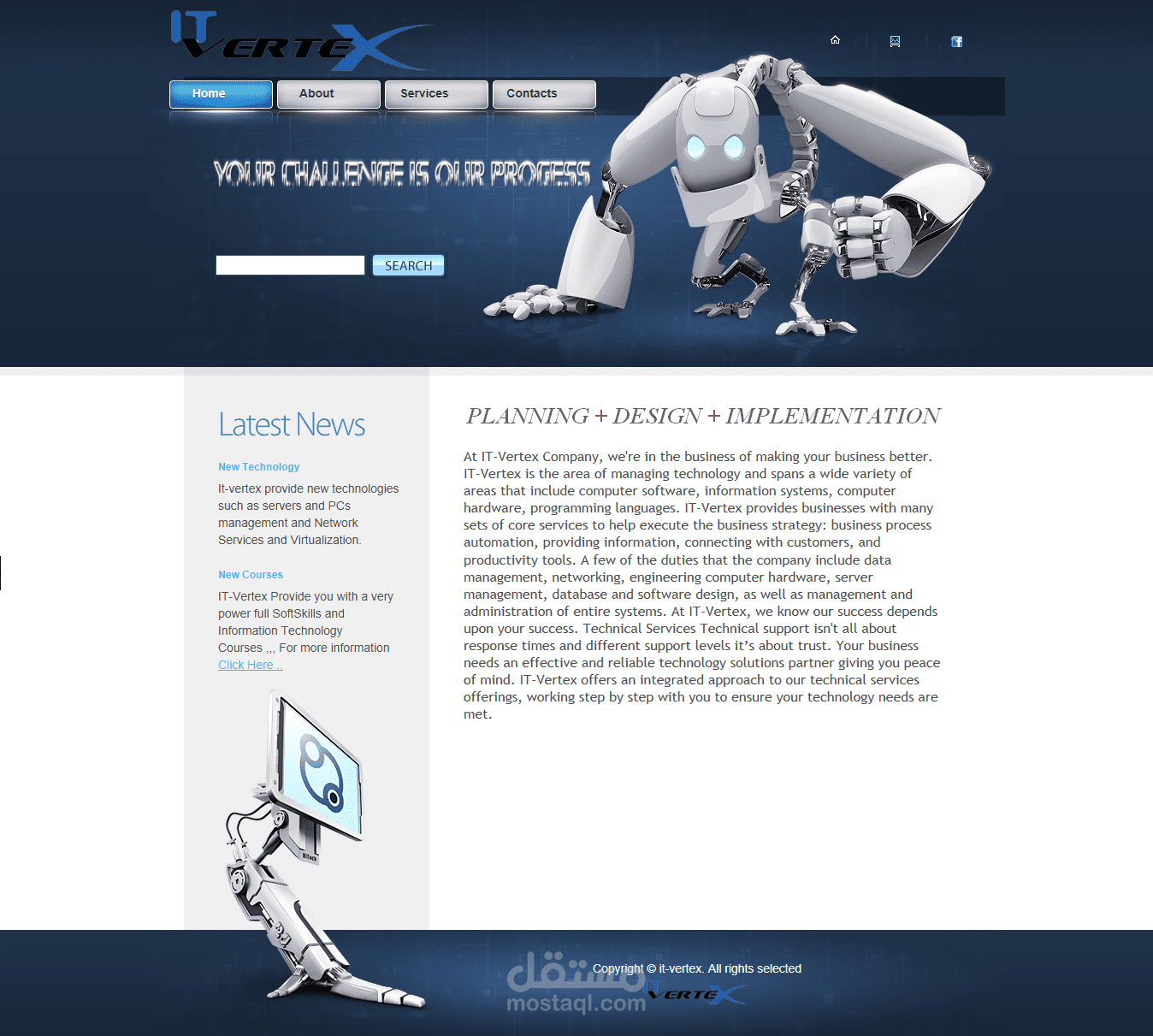 تصميم موقعك ب html5, css3 | مستقل