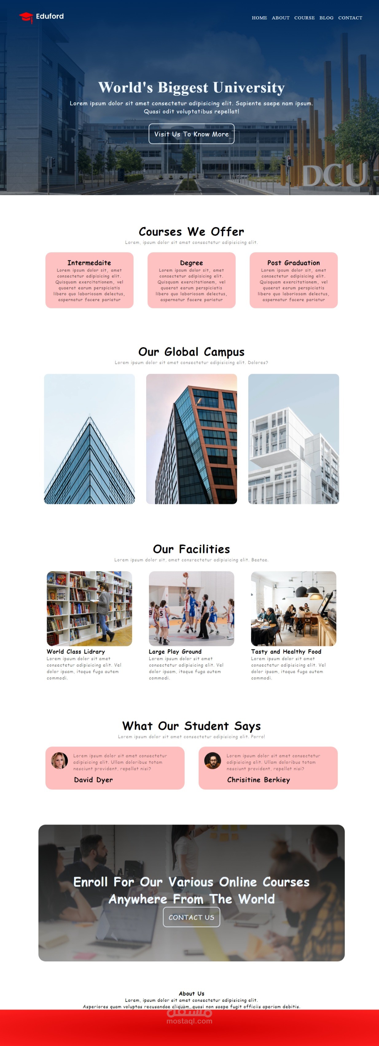 university website | مستقل