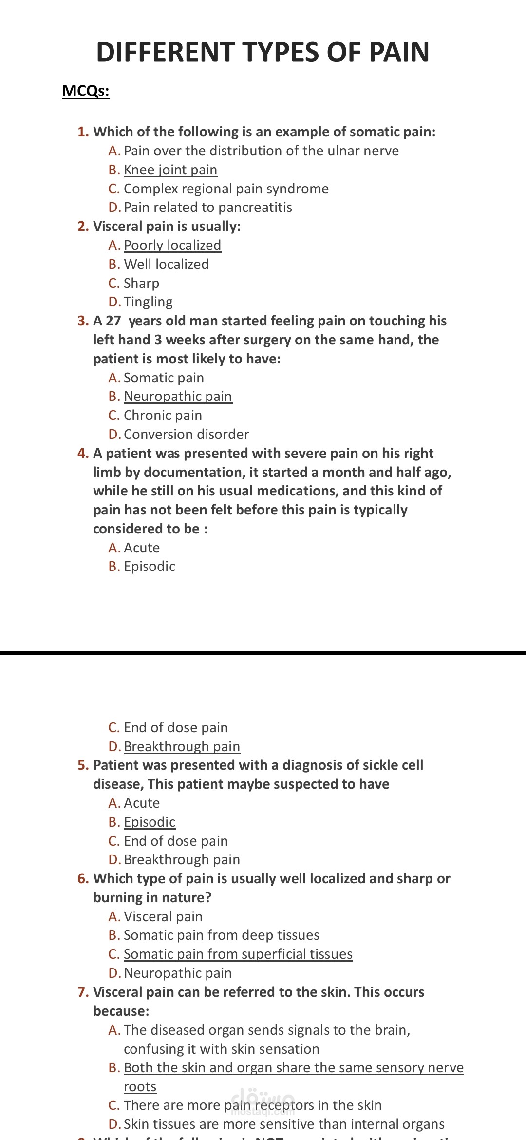 Questions and Answers | مستقل