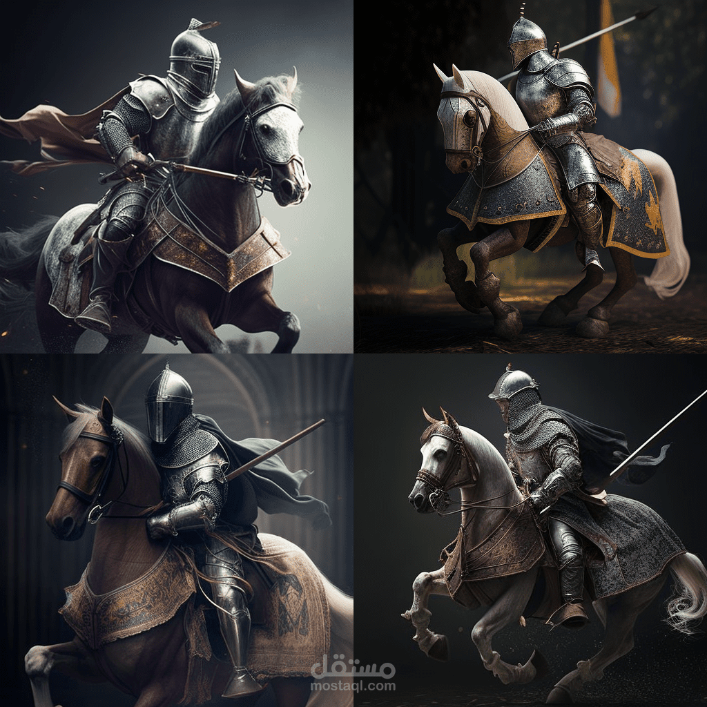 knight ride his horse | مستقل