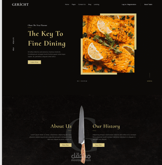 Gericht Restaurant React Js مستقل