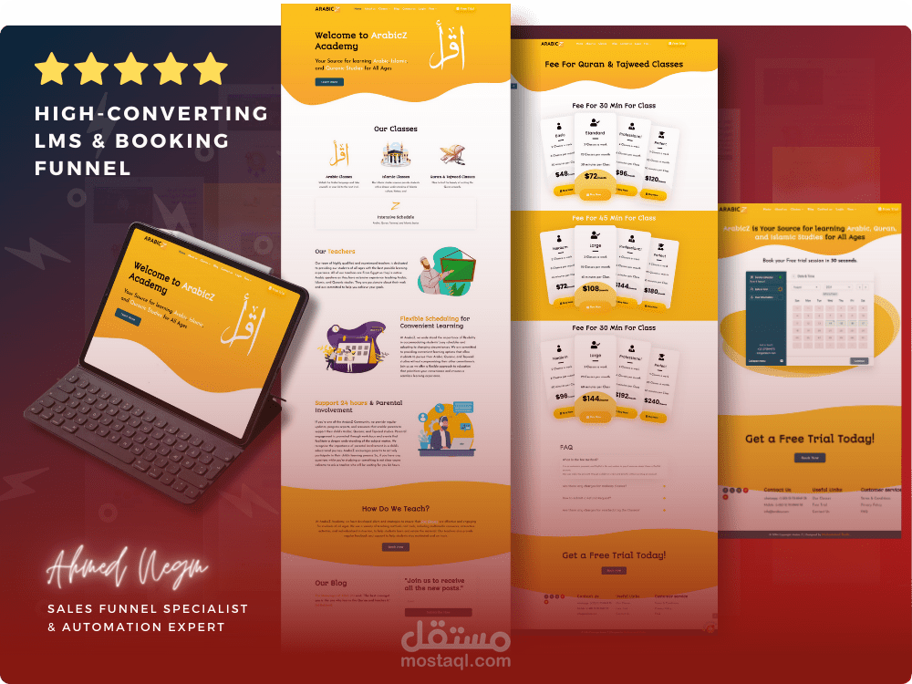 LMS and Booking System | مستقل