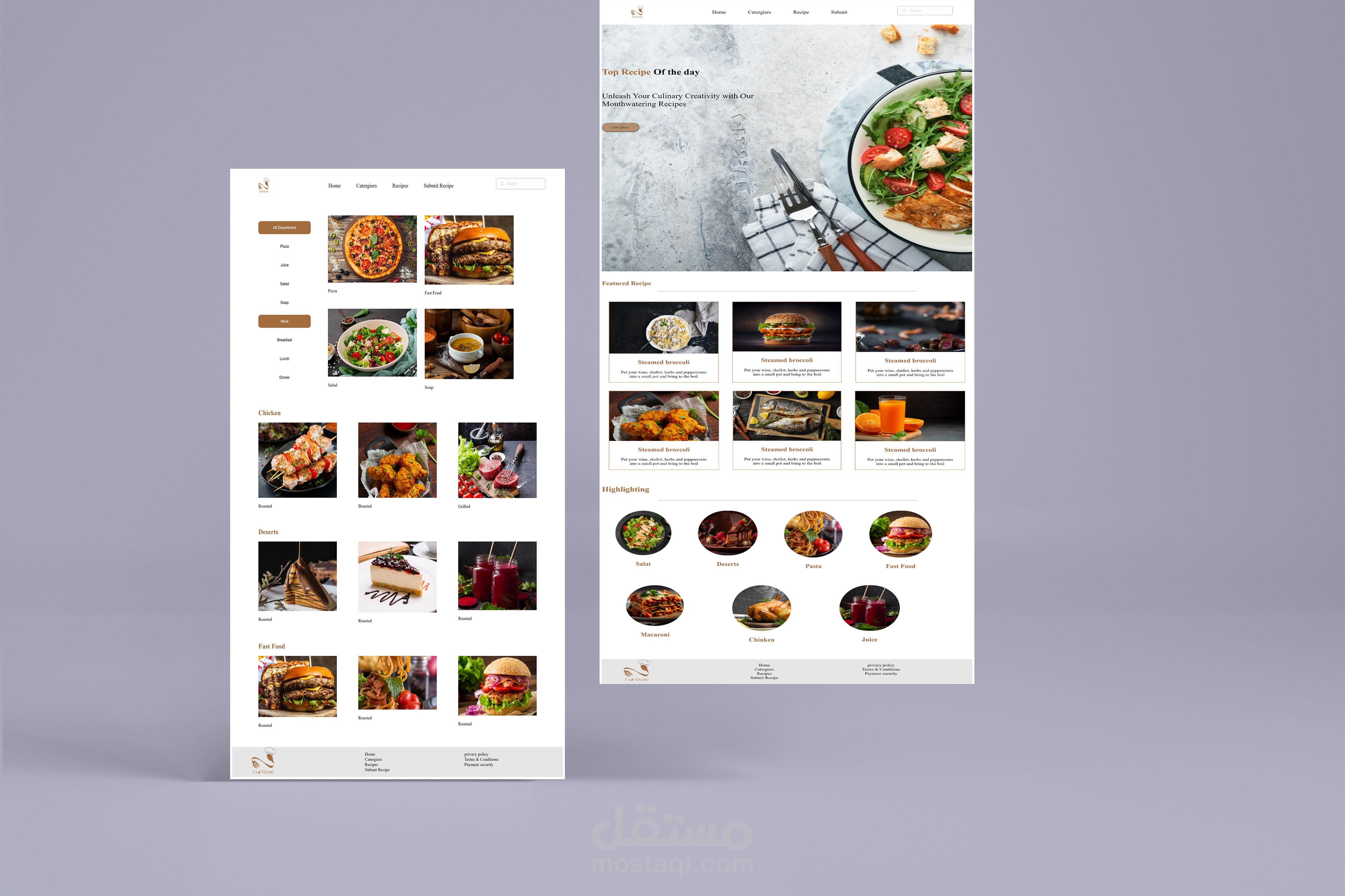 cooking website. | مستقل