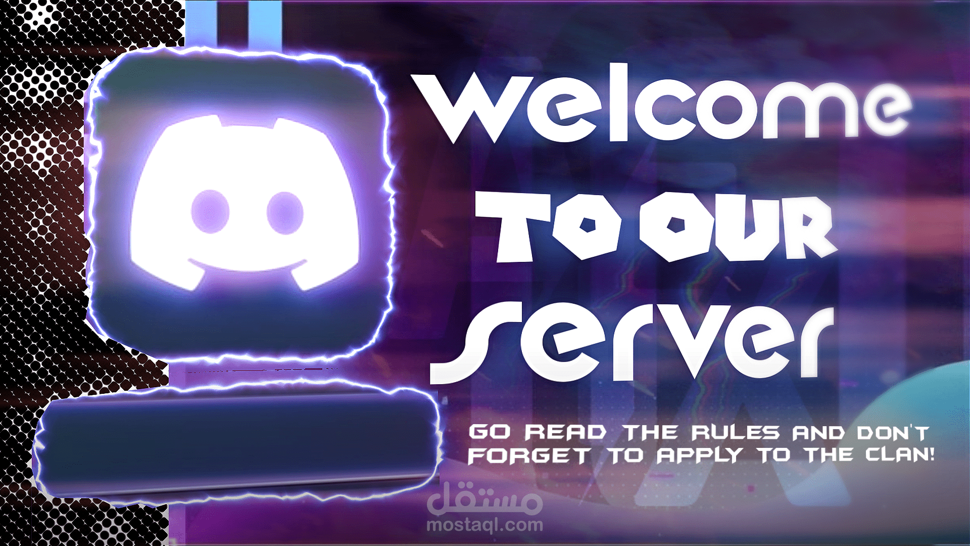 Welcome banner for a discord server | مستقل