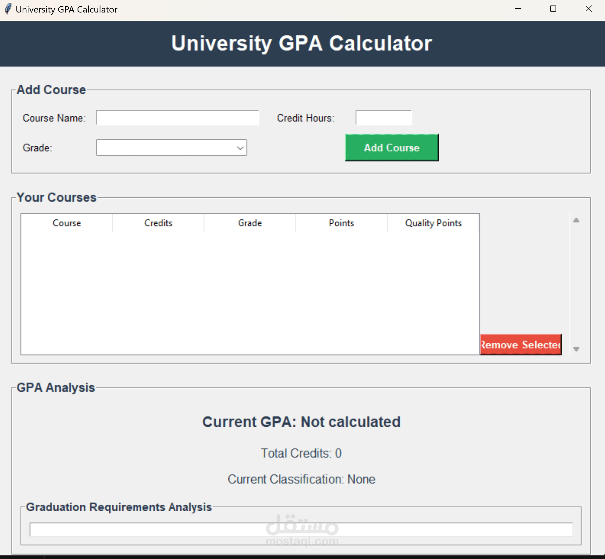 university GPA calculator | مستقل