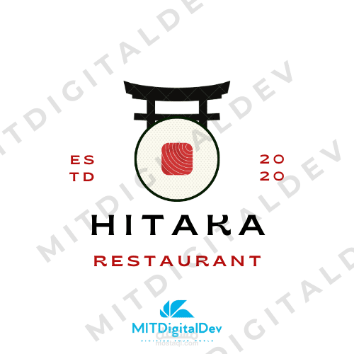 Hitaka Japanese restaurant Logo design | مستقل