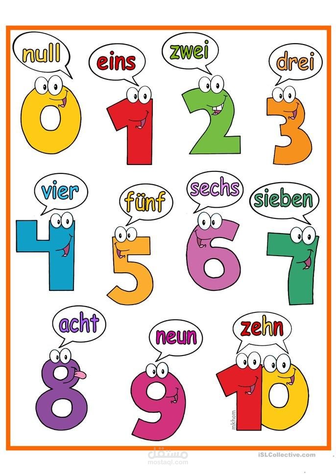 Die Zahlen auf Deutsch / Numbers in German/ الأرقام باللغة الألمانية ...