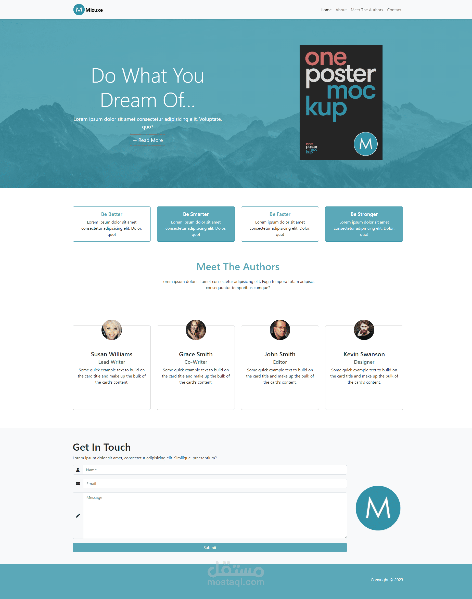 Mizuxe Landing Page | مستقل
