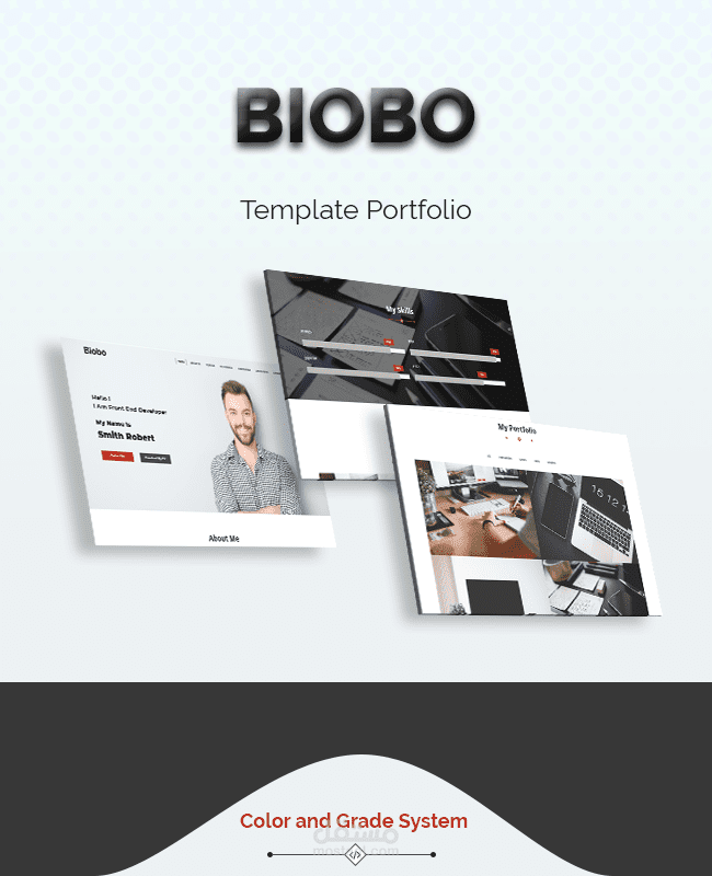 BioBo One Page Personal Portfolio Template | مستقل BioBo One Page Personal Portfolio Template | مستقل