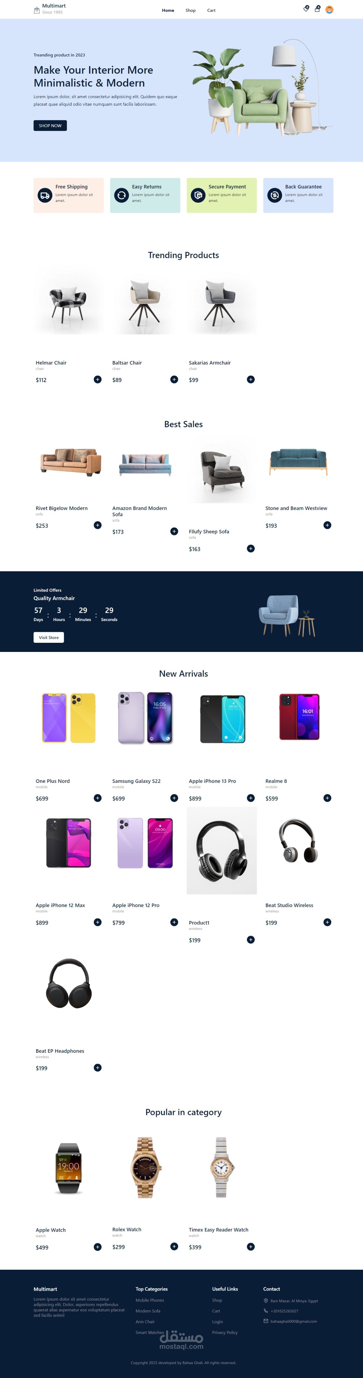 Full Stack E-Commerce web app | مستقل Full Stack E-Commerce web app | مستقل
